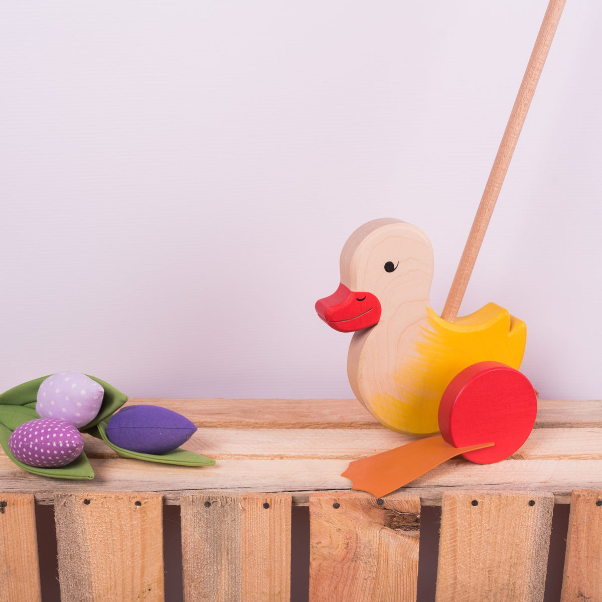 Yellow Duck Push Along Toy – PugglePop
